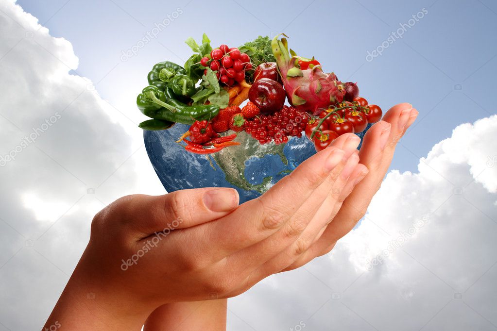 Two hands holding fruitful earth — Stock Photo © joophoek #8407221
