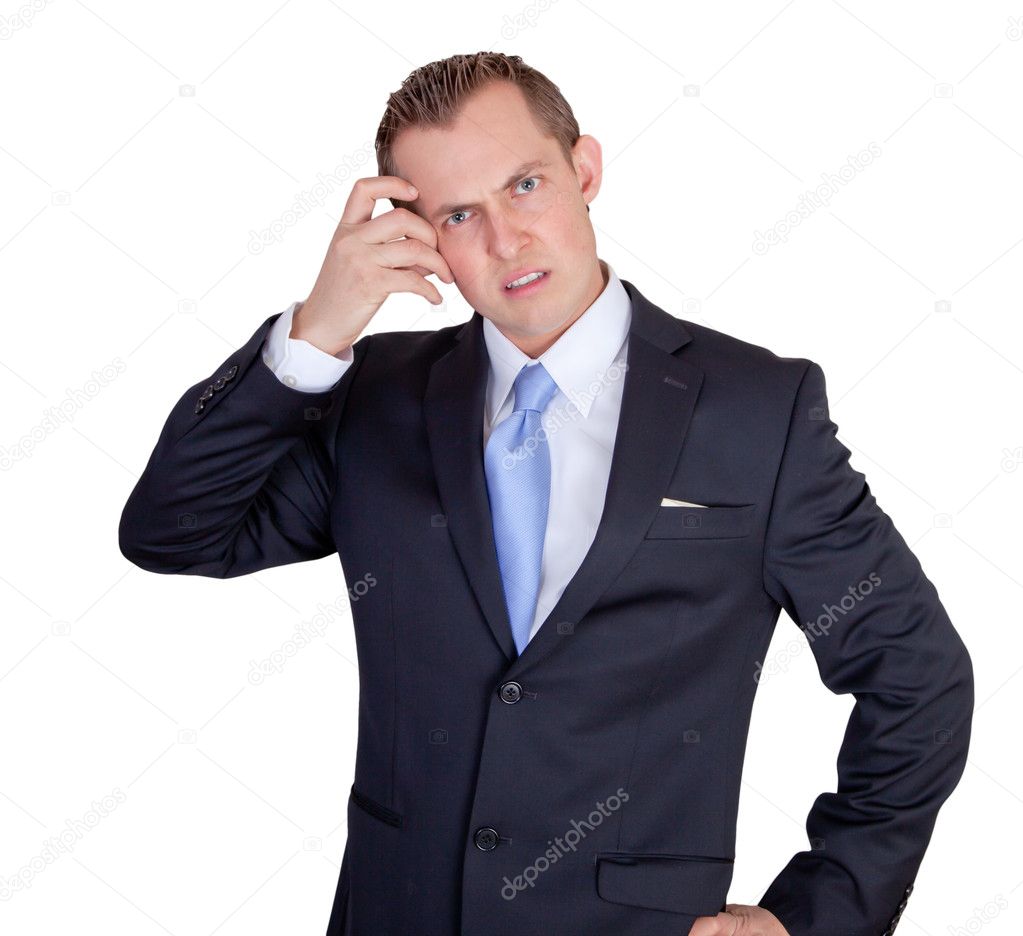 Confused man — Stock Photo © wollertz #8949085