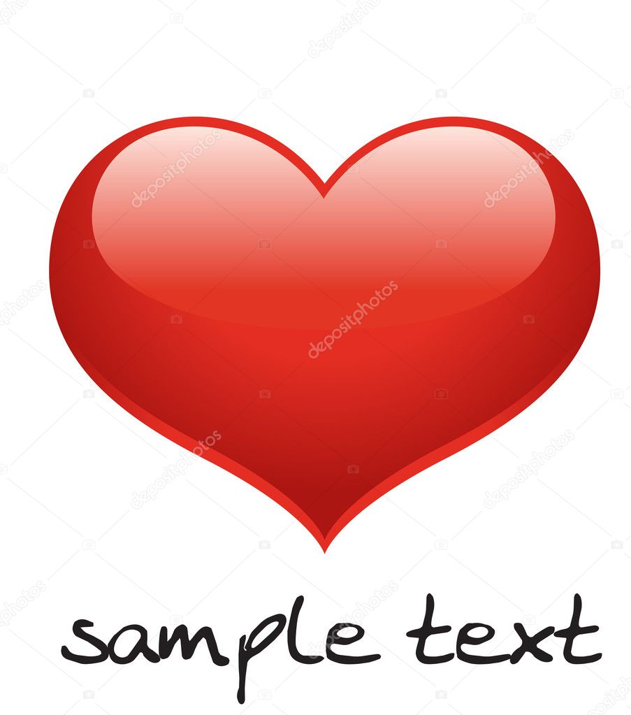 Corazón rojo de cerca Vector de stock por ©baavli 8561385