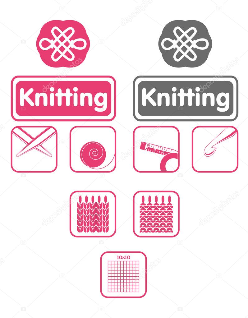 Knit icons Stock Vector Image by ©Ermine #10352050