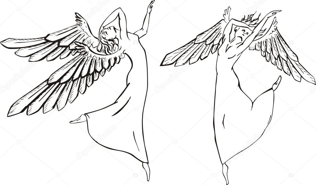 Dancing angels — Stock Vector © rorius #10512637
