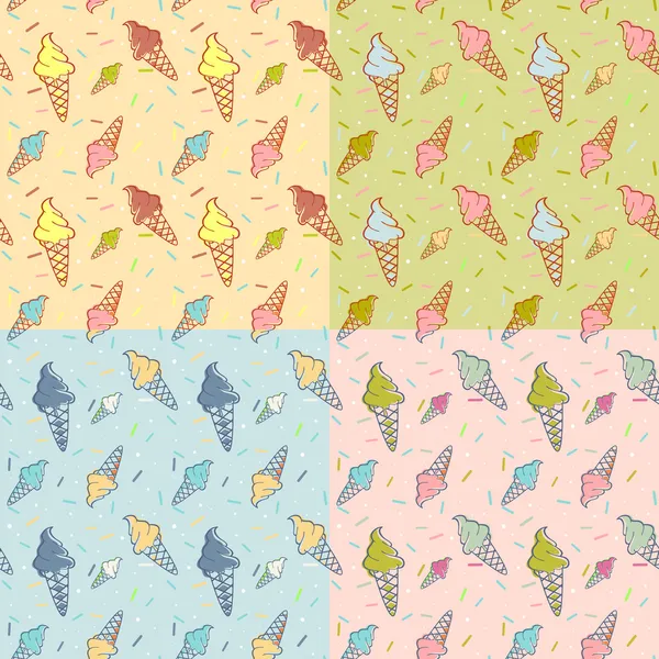 ᐈ Ice cream cone pattern stock vectors, Royalty Free ice cream pattern ...
