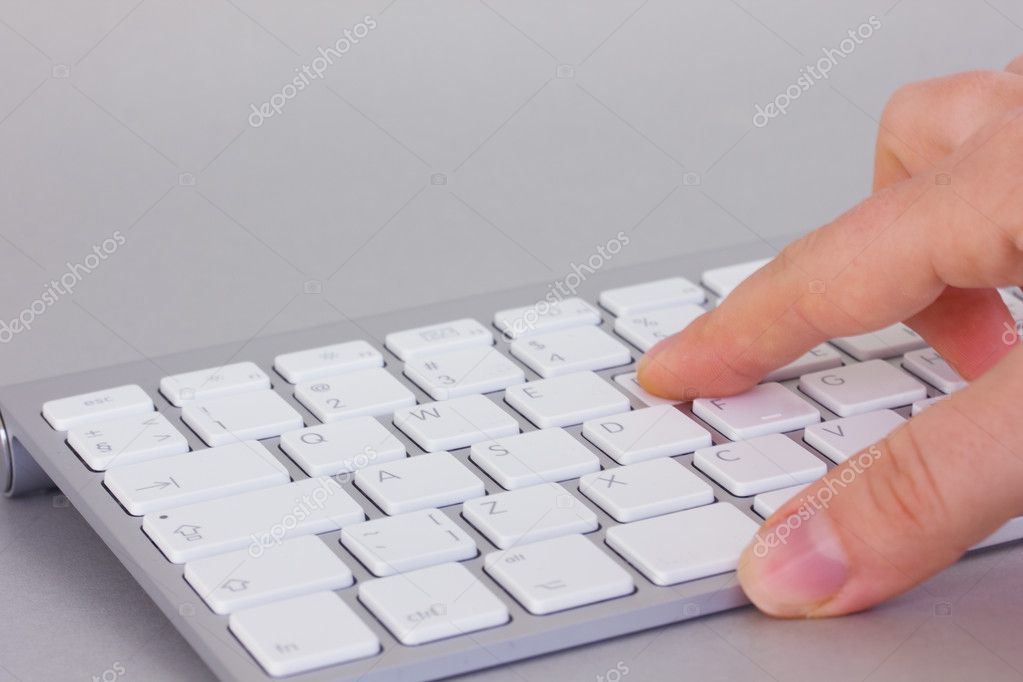 Hand on keyboard — Stock Photo © Neirfys #9854814