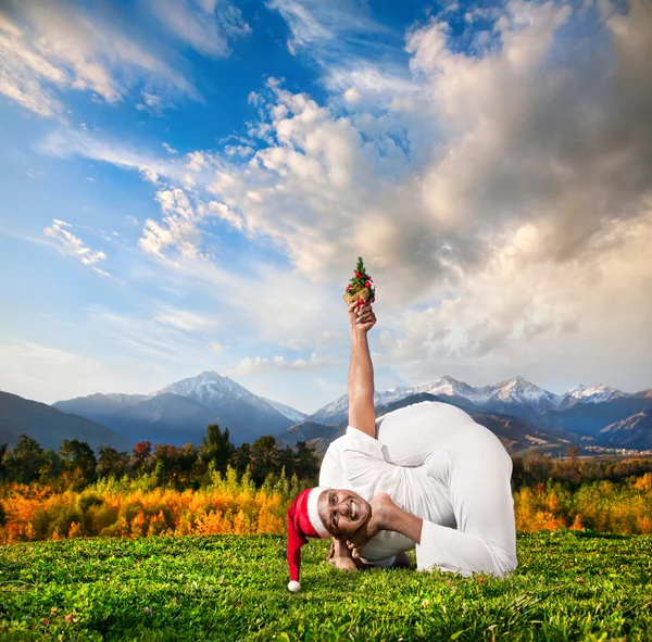 Christmas yoga - Stock Image - Everypixel