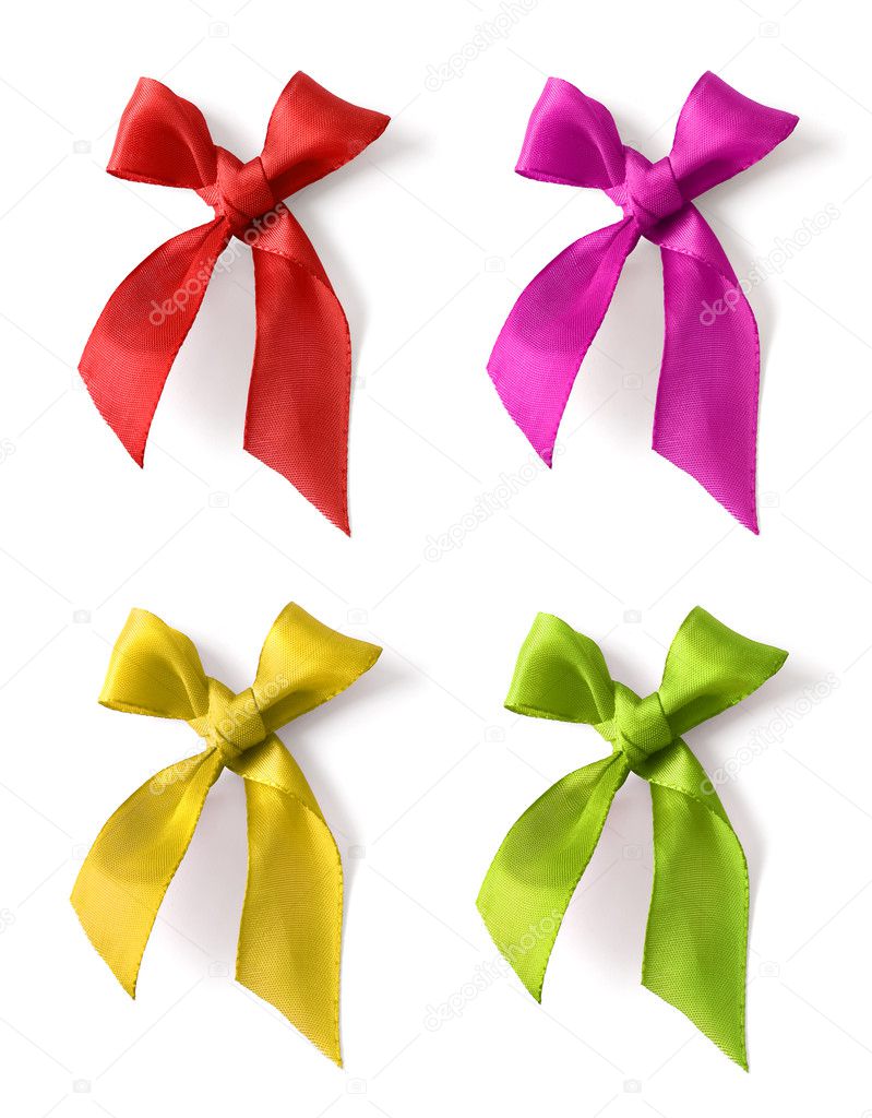 Red silk ribbon bow — Stock Photo © anterovium #9388696
