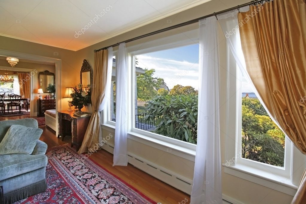 Antique living room window view — Stock Photo © iriana88w #8875847