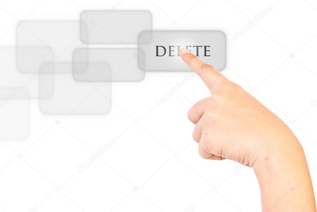 Hand pressing Delete button. — Stock Photo © ohmega1982 #10052469 Hand pressing Delete button. — Stock Photo © ohmega1982 #10052469