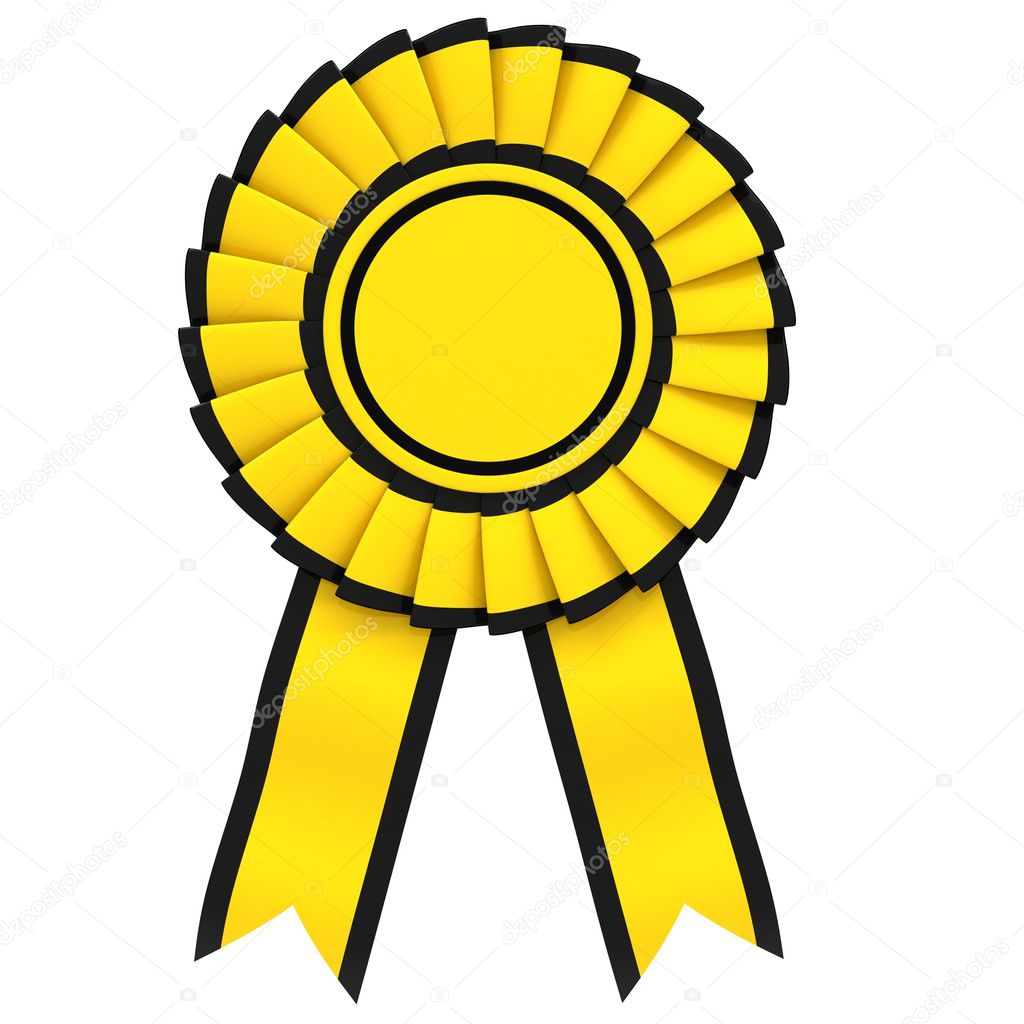 Yellow Ribbon award with a black border — Stock Photo © maximus256 #8980469