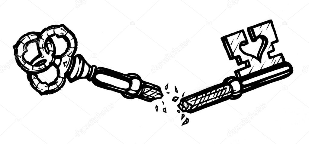 Vintage broken key — Stock Photo © odes #9295580