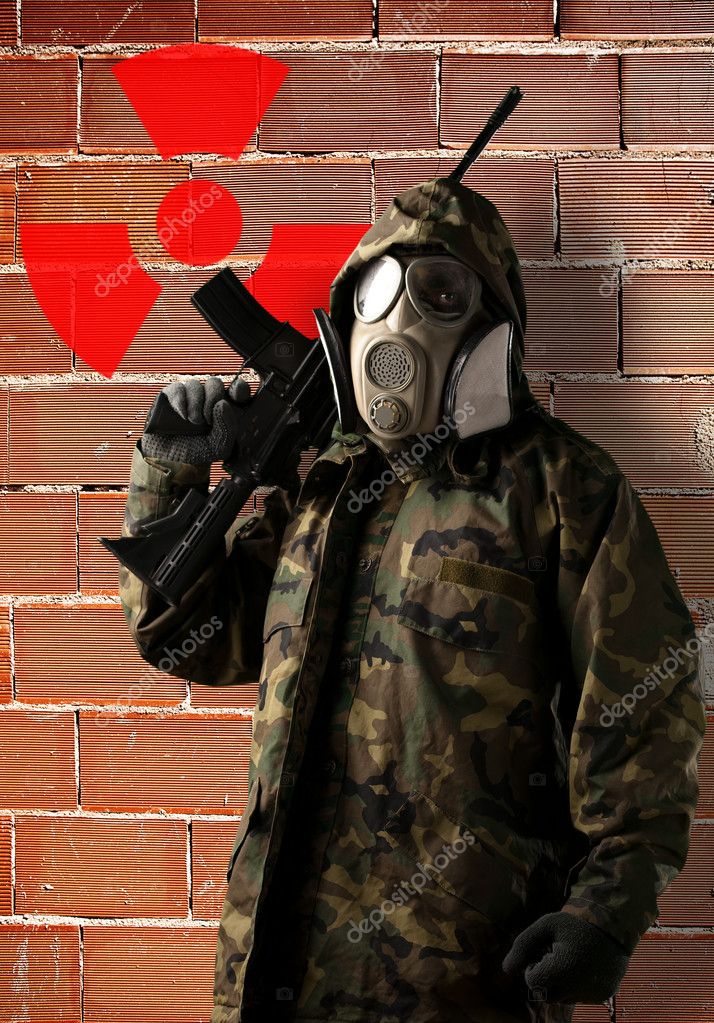 Soldier with gas mask Stock Photo by ©Krakenimages.com 10173340