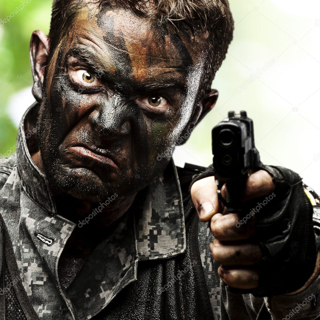 Soldier pointing — Stock Photo © coolfonk #10179974