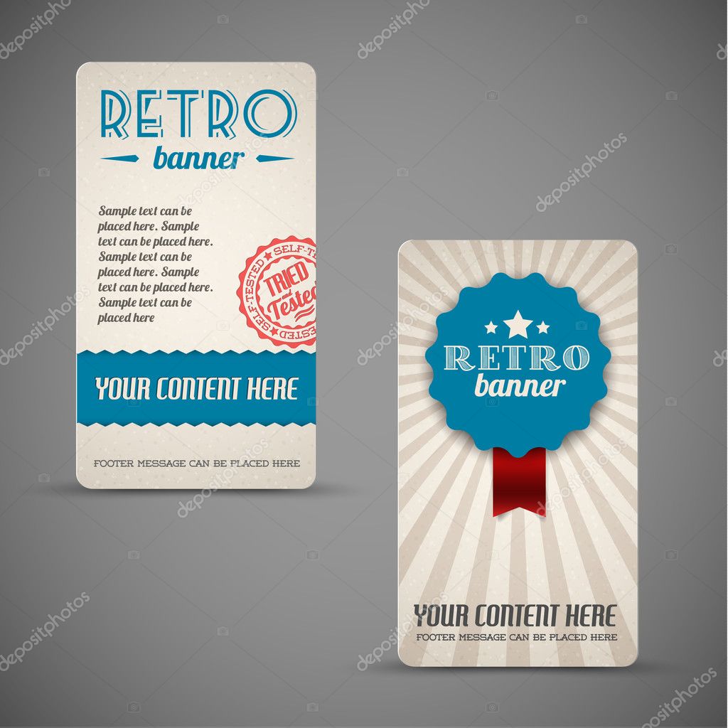 Old retro vintage grunge cards Stock Vector by ©orson 10070868