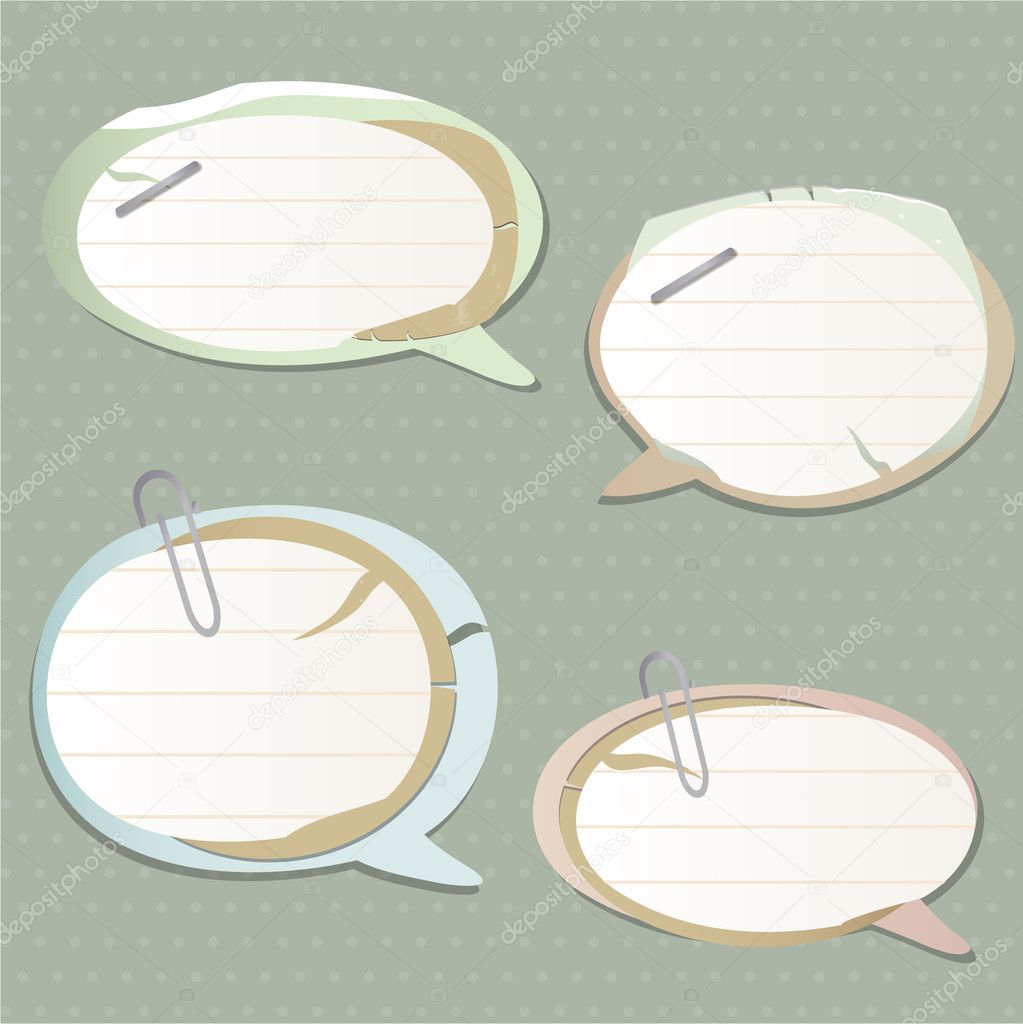 Paper speech bubbles Stock Vector by ©katerinarspb 9668335 Paper speech bubbles Stock Vector by ©katerinarspb 9668335