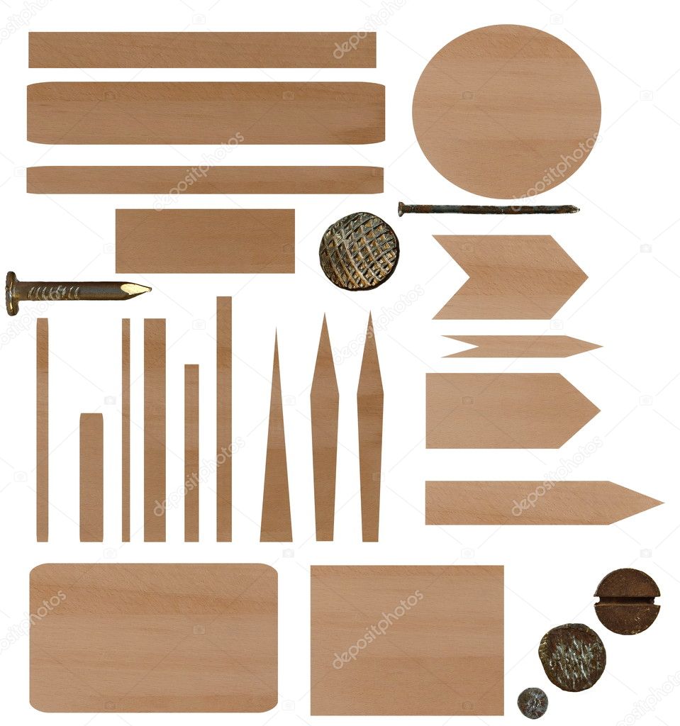 Collection wooden notice board — Stock Photo © dusan964 #8741799