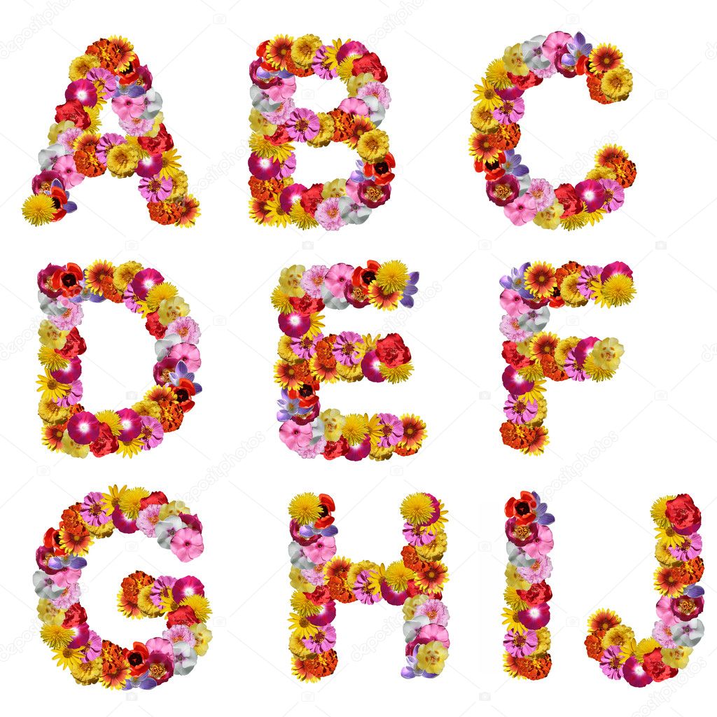 Alphabet of flowers Stock Illustration by ©gorielov #8764391