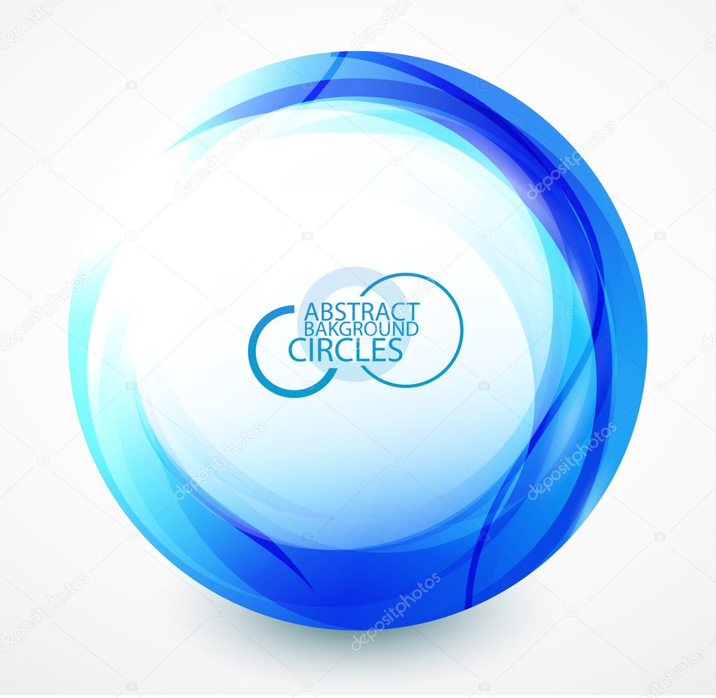 Blue wave abstract circle — Stock Vector © akomov #8469341