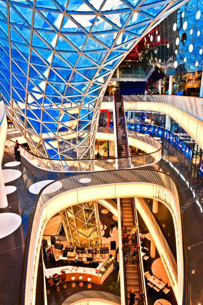 Modern architecture in the new shopping center Myzeil by archite ...