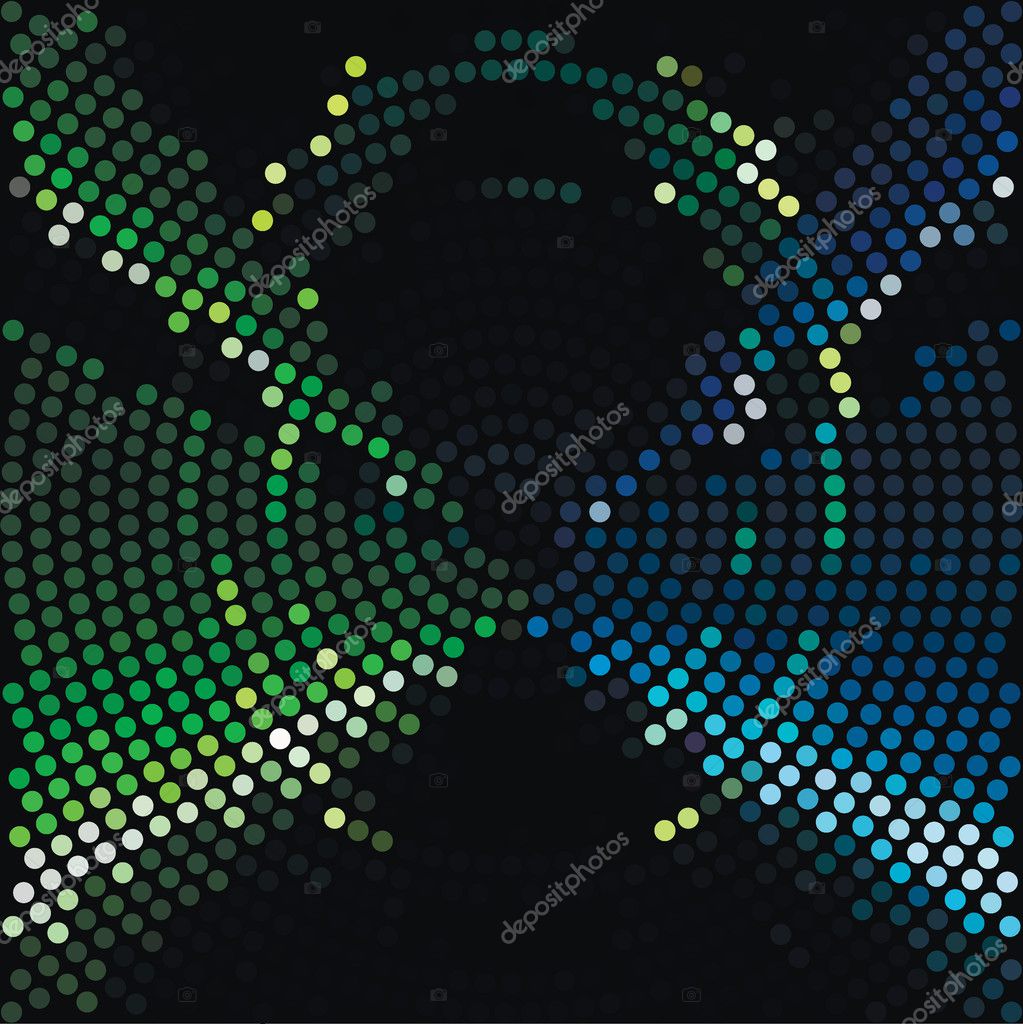 Disco light dots pattern on dark background — Stock Vector © xarkx ...