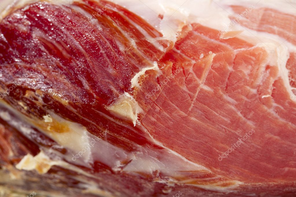 Spanish Serrano Ham Jamon cut, Stock Photo by ©lvenks 7989525