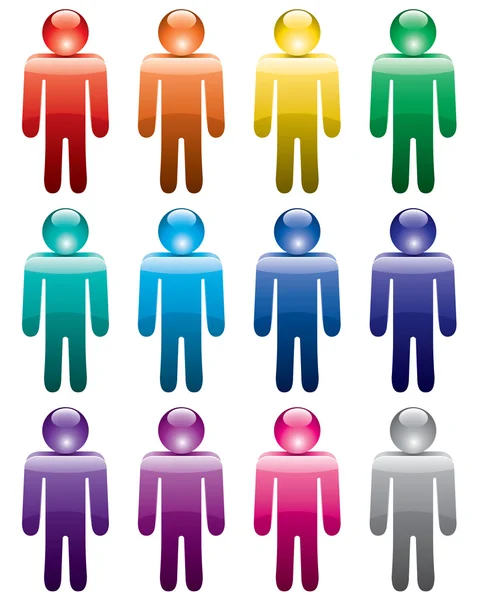 Vector symbols of man, woman and a child — Stock Vector © dmstudio #8076525