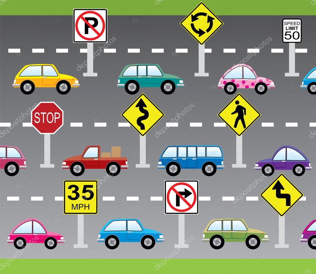 Vectores y señales de tráfico vector, gráfico vectorial © dmstudio ...