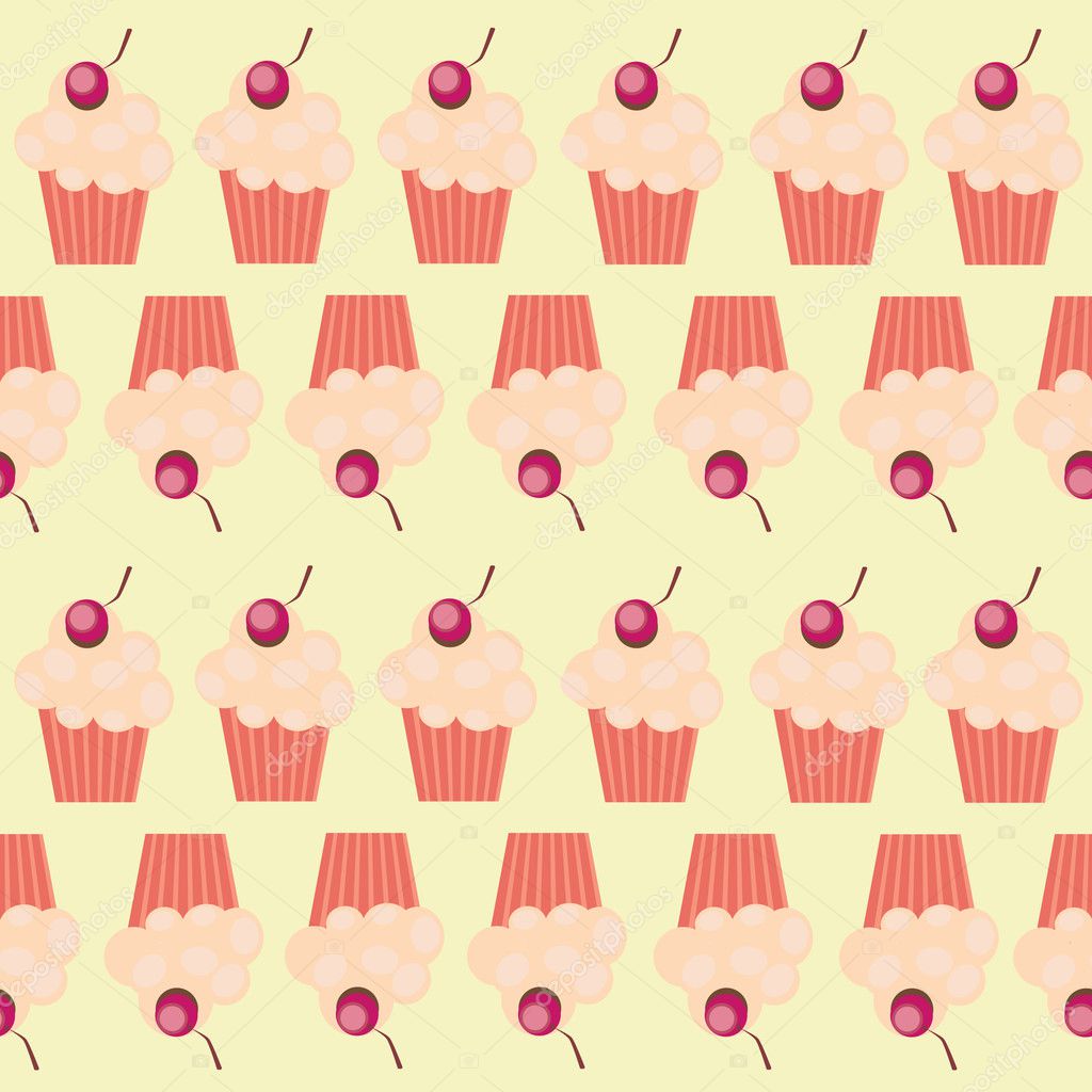 Seamless cake pattern illustration Stock Illustration by ©Yganko #8110473
