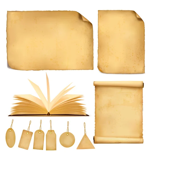 Set of old paper sheets. Vector illustration. — Stock Vector © almoond ... Set of old paper sheets. Vector illustration. — Stock Vector © almoond ...