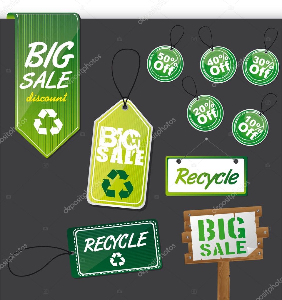 Green labels Stock Vector by ©grgroupstock 8907256