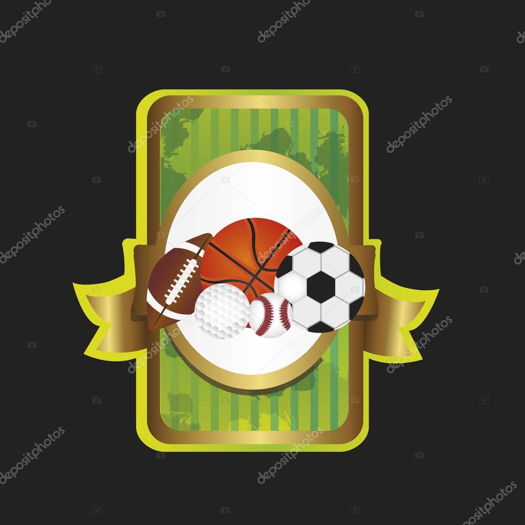 Sport label background Stock Vector Image by ©grgroupstock #9640462