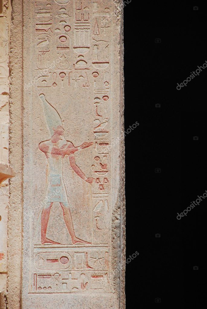 Hieroglyphics in stone ⬇ Stock Photo, Image by © thomaseder #8841489