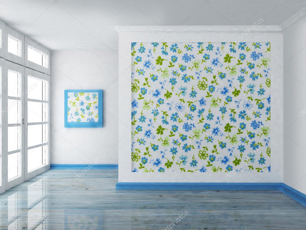 Interior design scene with a big window — Stock Photo © minerva86 #8125521