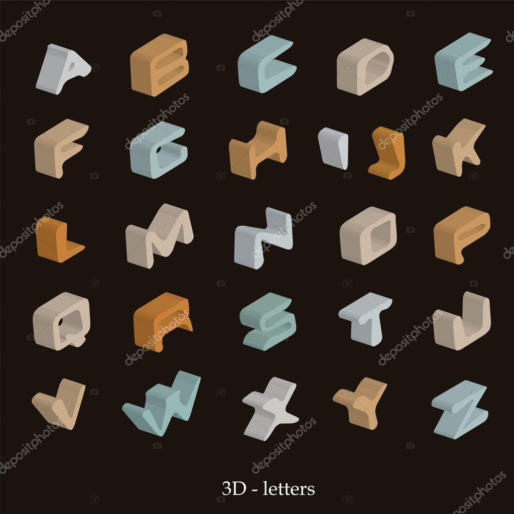 3D letters Stock Vector Image by ©Rud-Volha #8980616