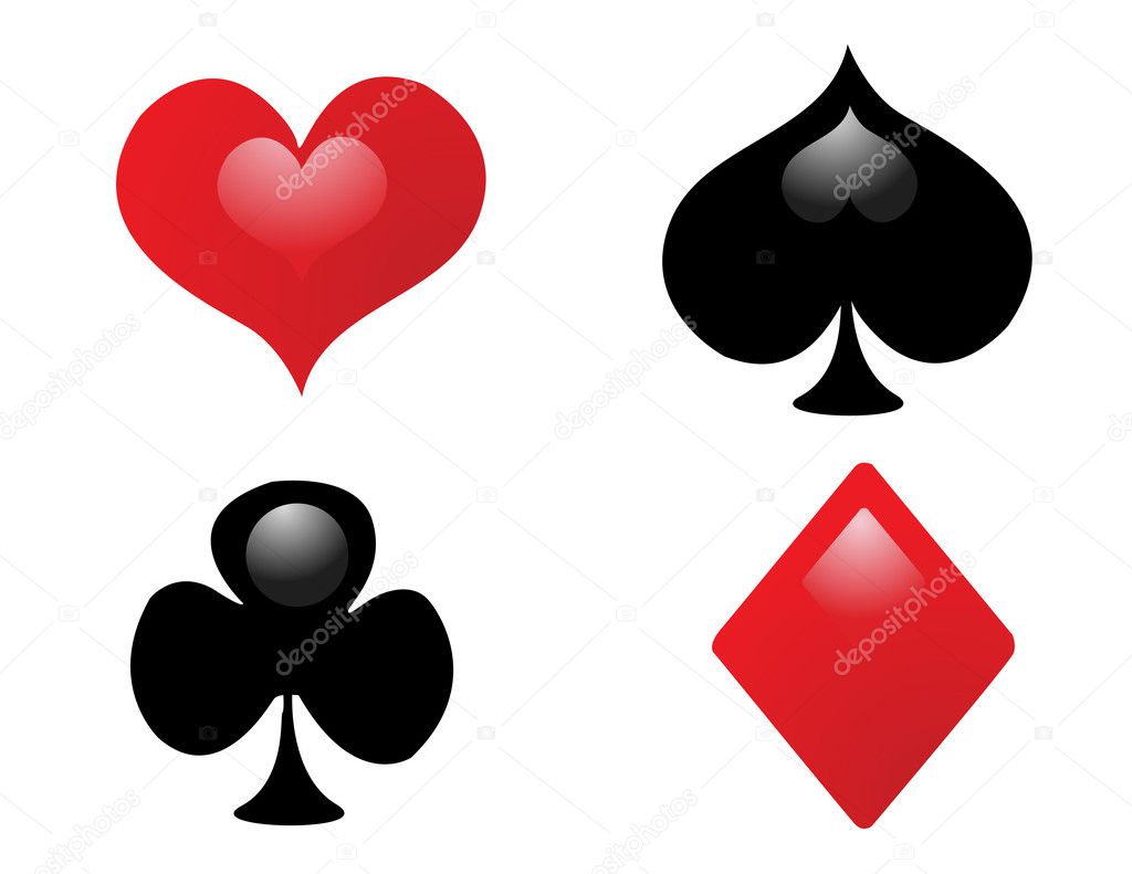 Retro card suits — Stock Photo © nezezon #9971971