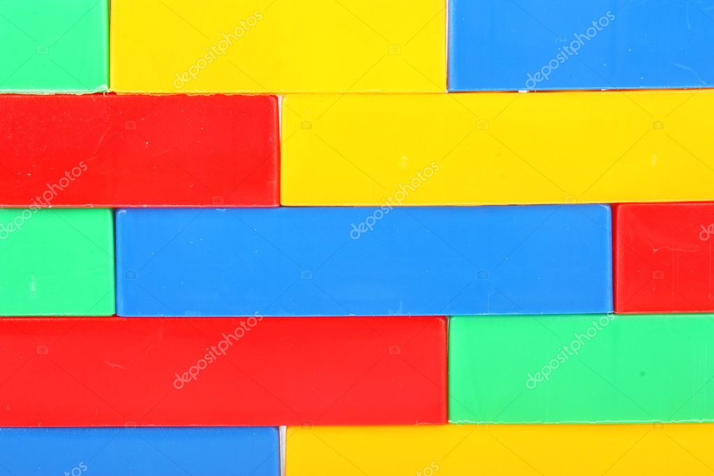 Plastic bricks background — Stock Photo © tinnko #10094929