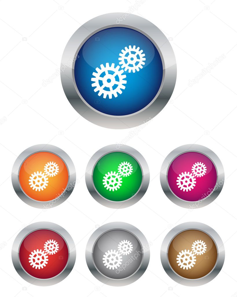 Settings buttons Stock Vector Image by ©simo988 #9351173