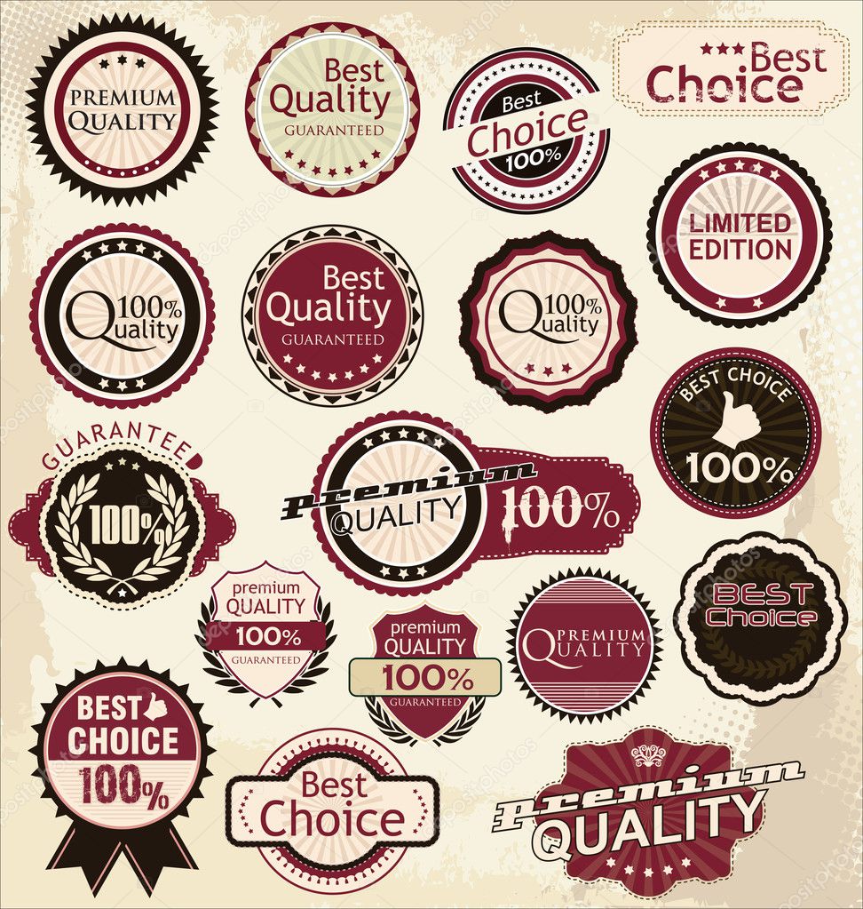 Premium and High Quality Labels Stock Vector Image by ©creative-4m #9480233