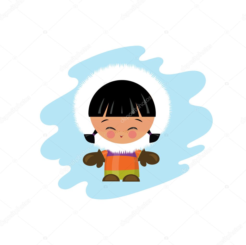 Illustration enfant esquimau Vecteur par ©irinabutusova 9051026