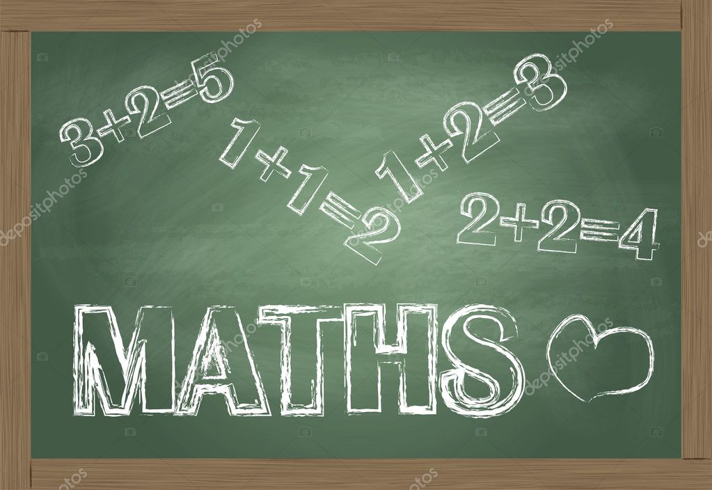 Maths blackboard vector background — Stock Vector © k3studija #9707961