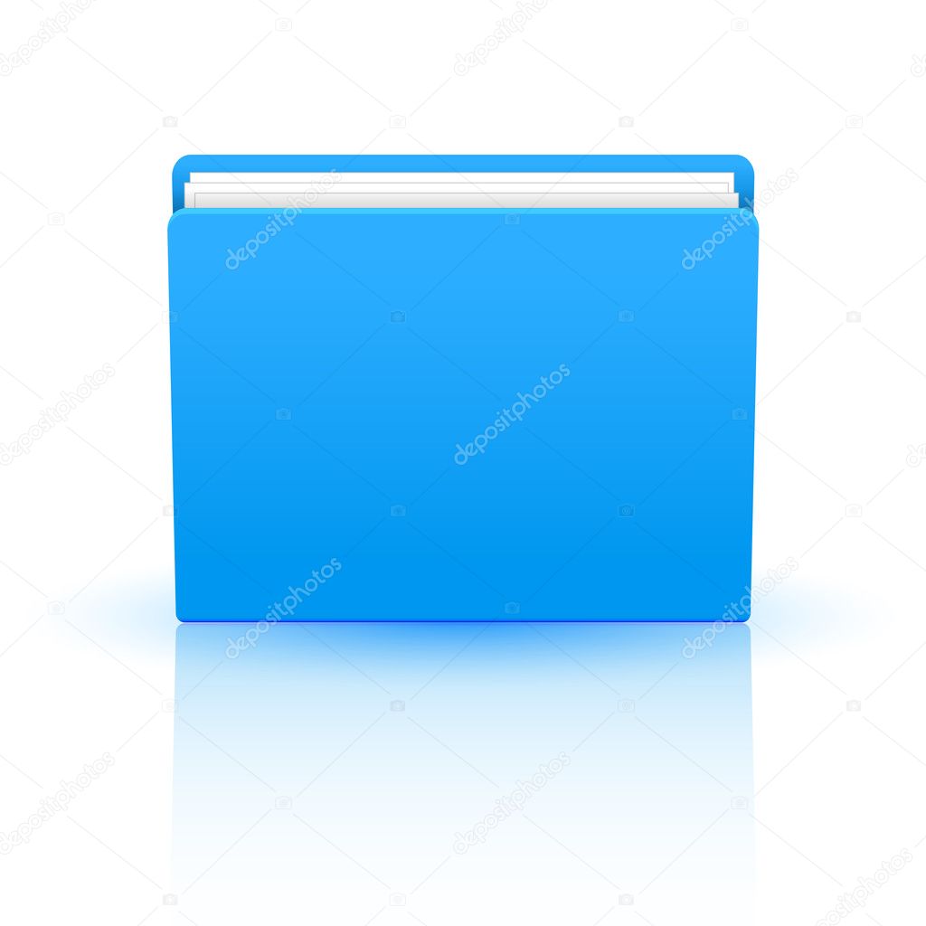 Vector blue folder isolated on white background. Eps10 Stock Vector by ...