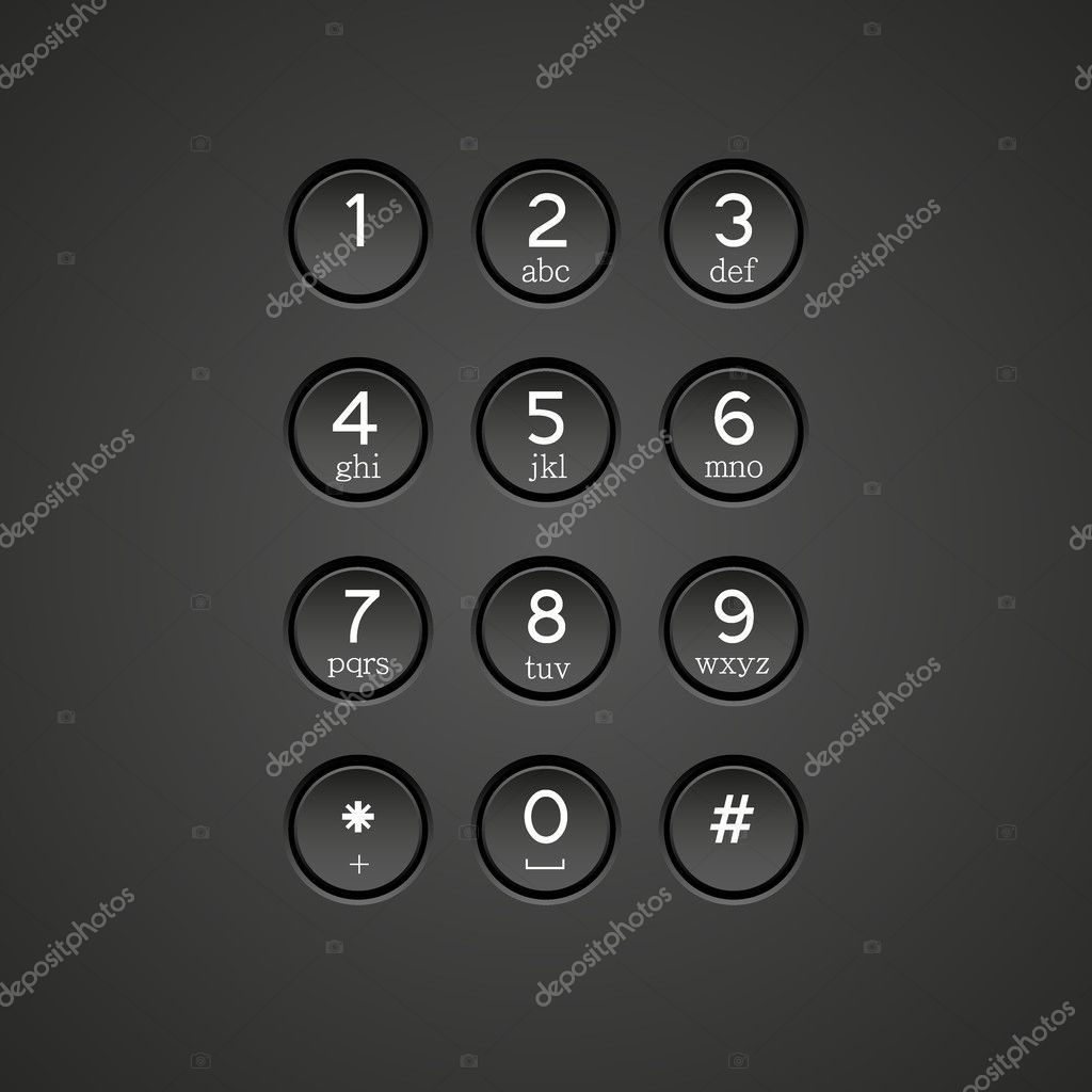 Vector phone keypad background Stock Vector Image by ©trambo #9556731