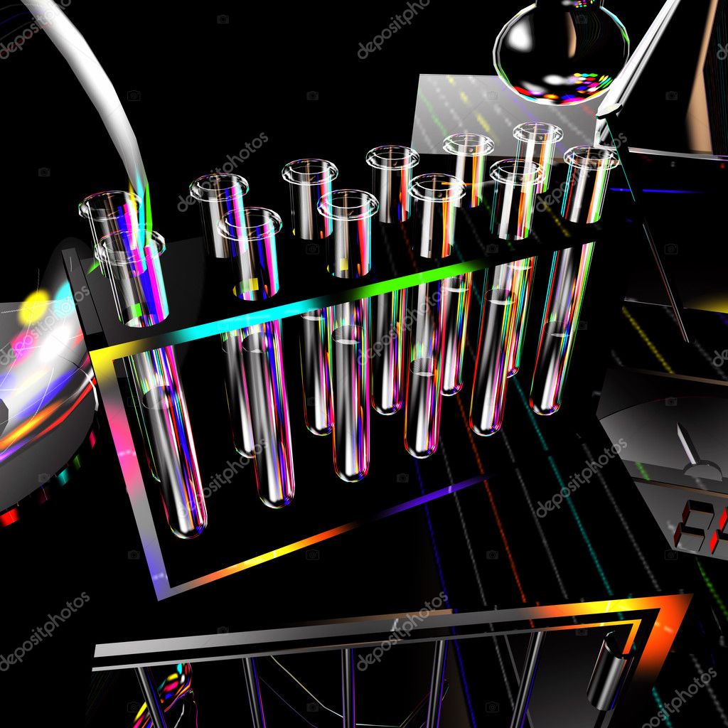 Science background with test tubes Stock Photo by ©DarioStudios 10646332