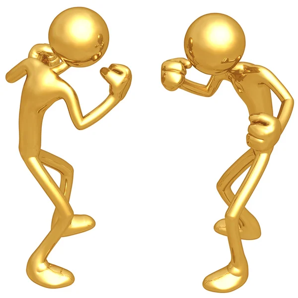 Gold Guys Fighting — Stock Photo © LuMaxArt #8030456