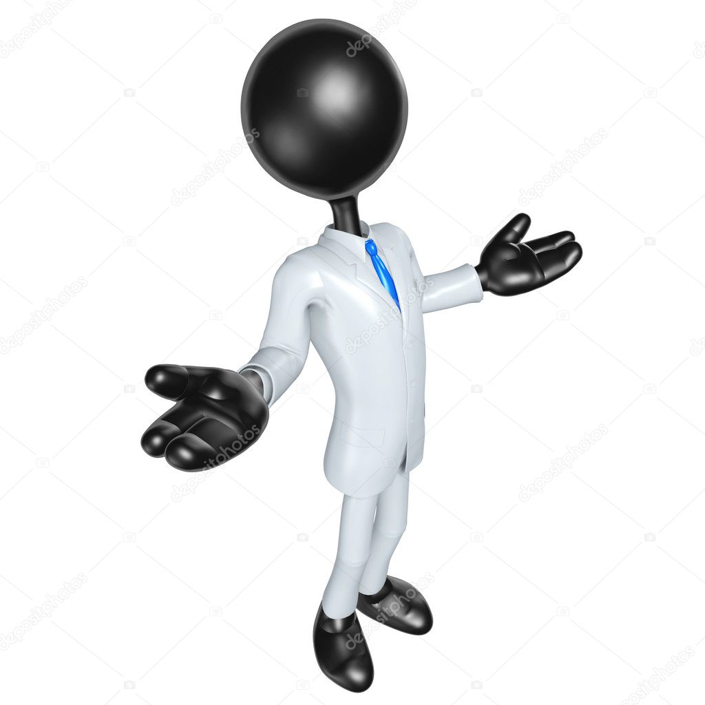 3D Businessman Presenter Character — Stock Photo © LuMaxArt #8032794