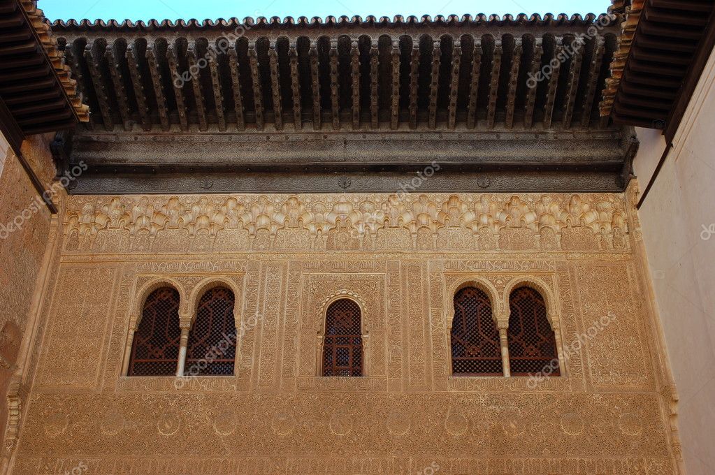 Inside of Alhambra Palace, Granada, Spain – Stock Editorial Photo ...
