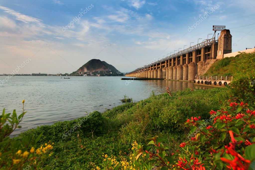 Prakasam Barrage bridge — Stock Photo © snehitdesign #8039156