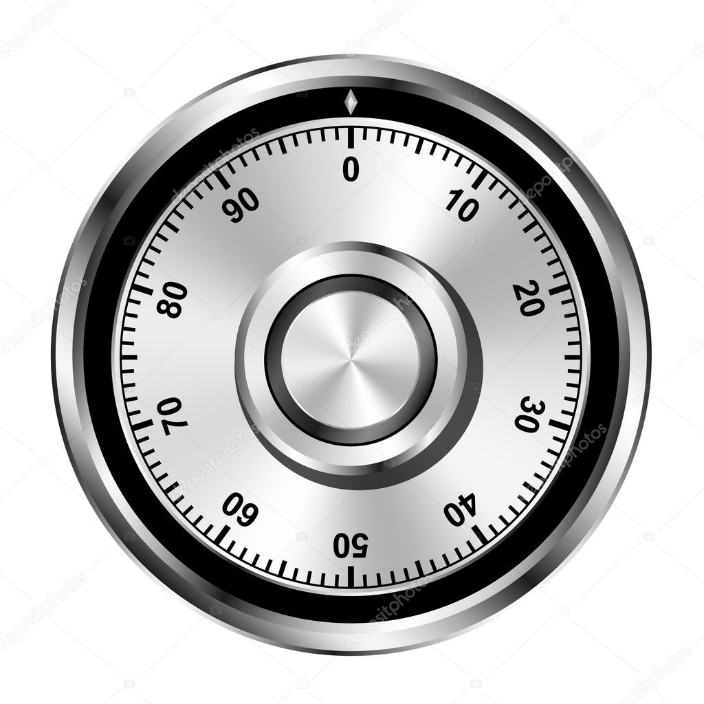 Realistic safe combination lock wheel Stock Vector Image by ...
