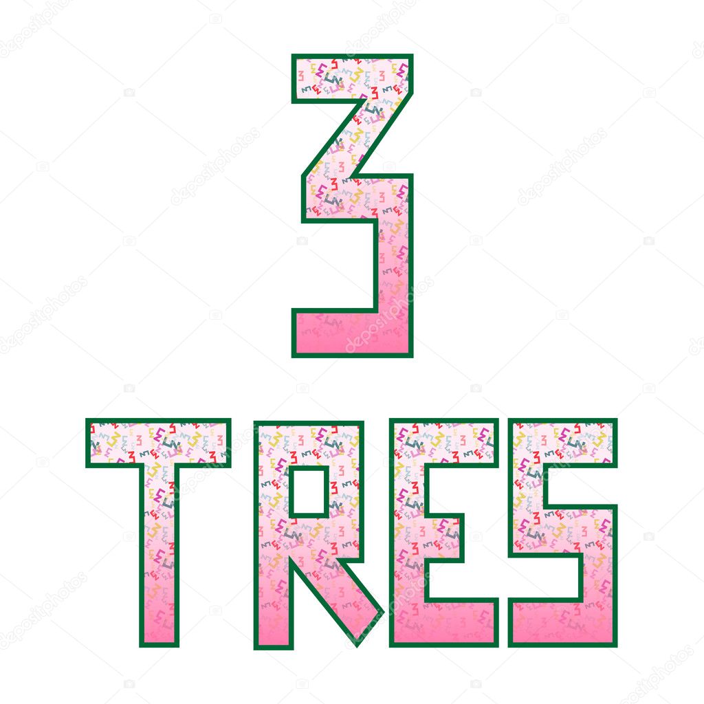 Tres(three) Stock Vector by ©Oko.Laa 10542741