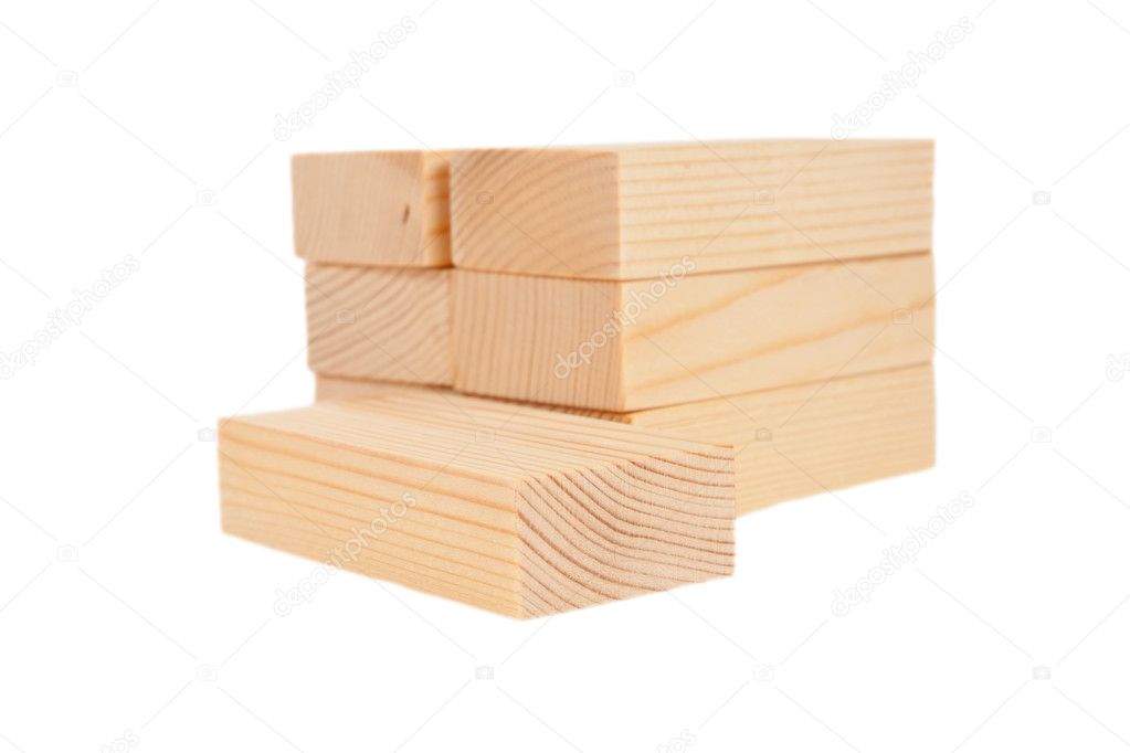 Wooden toy rectangle blocks isolated — Stock Photo © tarog #8073587