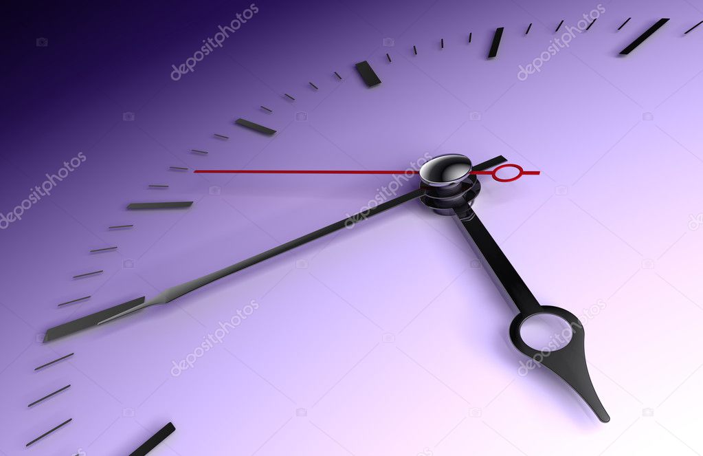 Time clock closeup on deep blue — Stock Photo © donscarpo #9851716