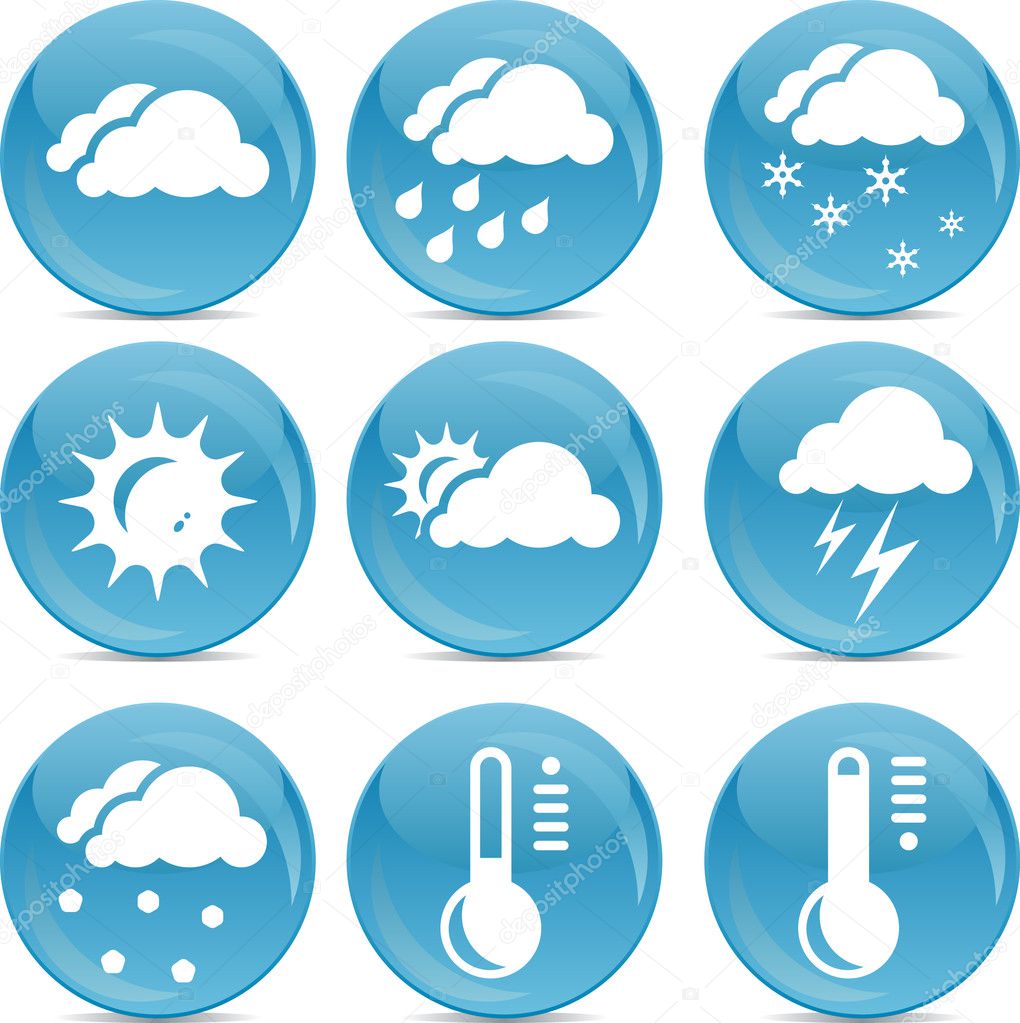 Weather icons Stock Vector by ©AnastasiiaKu 8636295